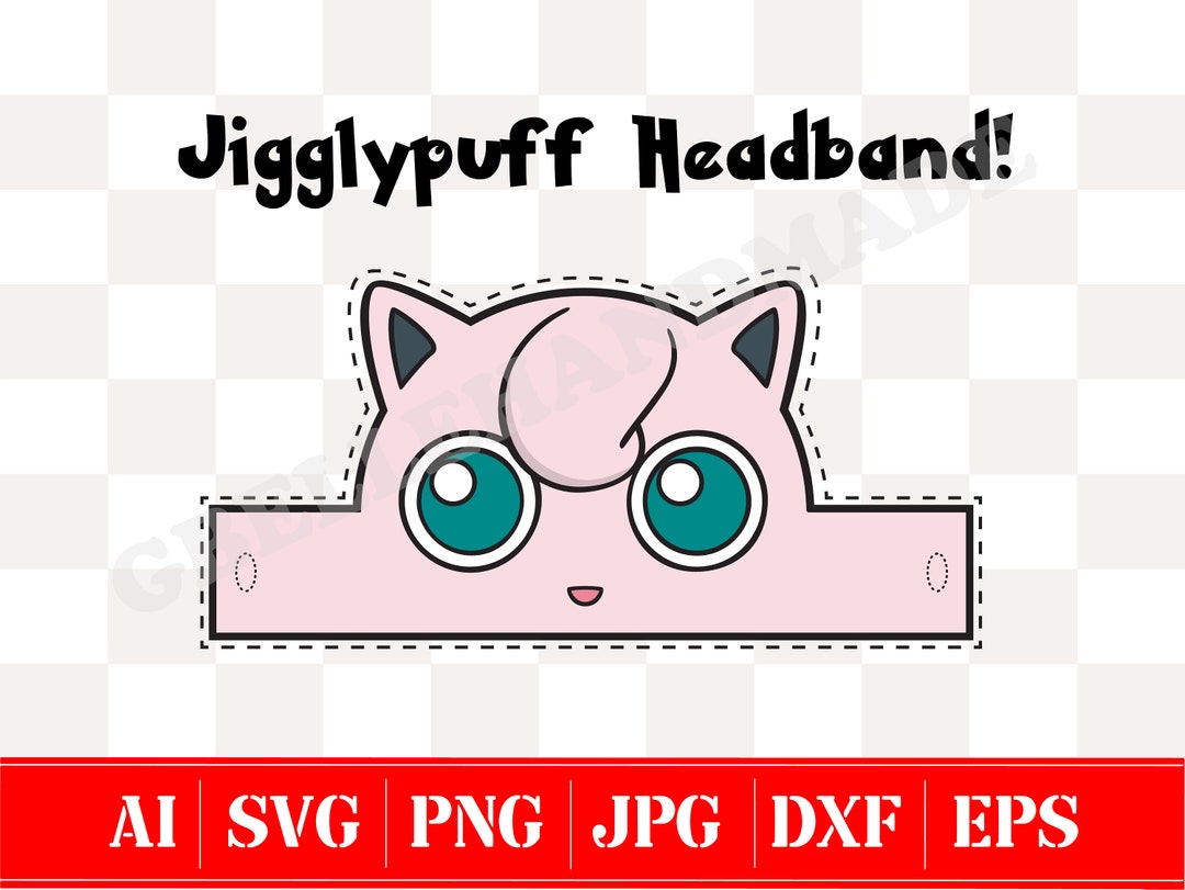 Jigglypuff Headband Vector Svg Ai, Eps, Jpg, Png, Svg, Dxf, Files for ...