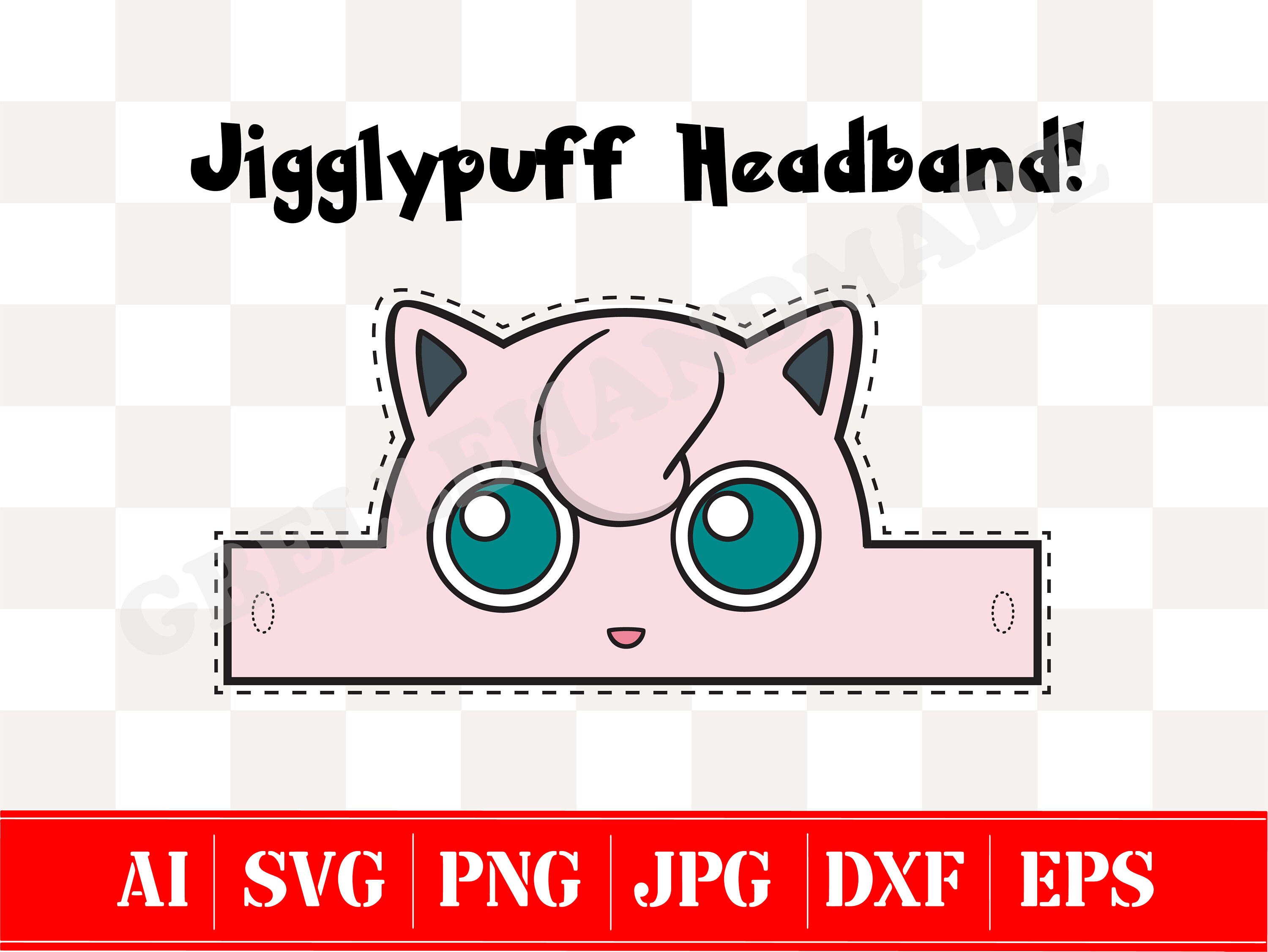 Jigglypuff Headband Vector Svg Ai Eps Jpg Png Svg Dxf - Etsy