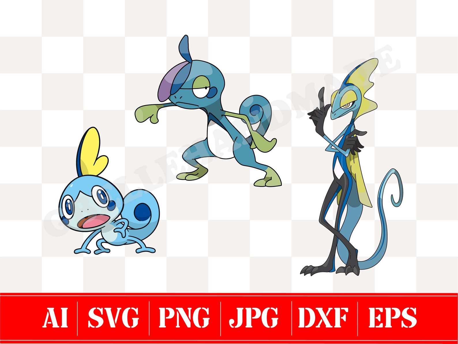 Sobble Evolution 3 Vector Files Svg Drizzile Svg Inteleon - Etsy