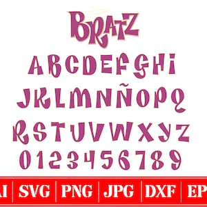X38 Mega Bunddle Bratz Font svg Bratz Letters Svg Ai Eps | Etsy