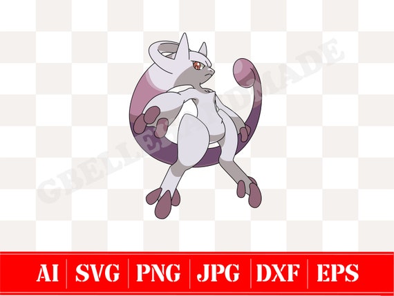Mewtwo Vector Svg Ai Eps Jpg Png Svg Dxf Files for - Etsy Australia
