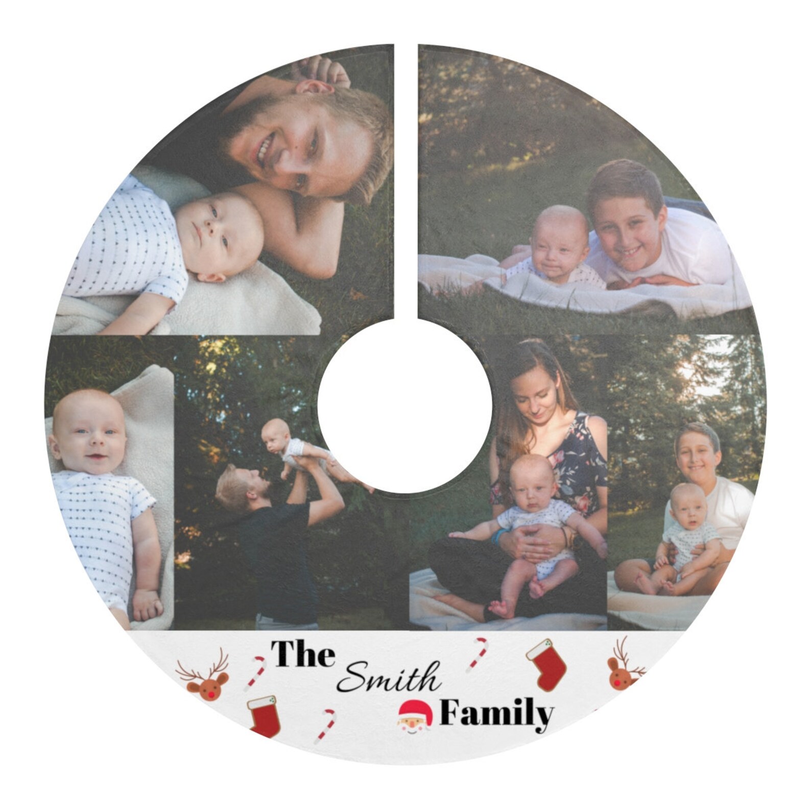 Personalized Christmas Tree Skirt 44 Inches Custom Tree Skirt Holiday ...