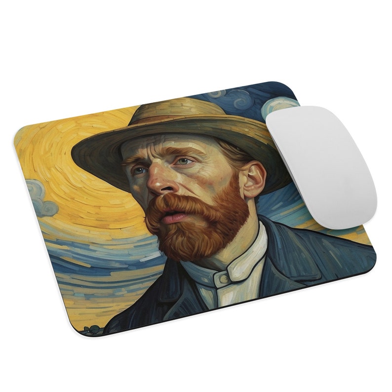 Van Gogh Starry Night Desk Mat Large Mouse Pad With Art Print Creative ...