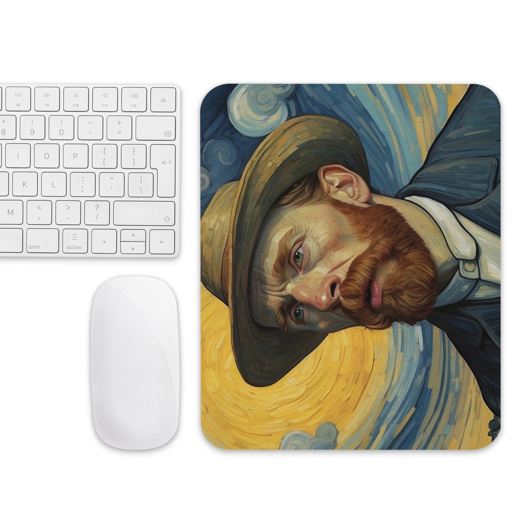 Van Gogh Starry Night Desk Mat Large Mouse Pad With Art Print Creative ...