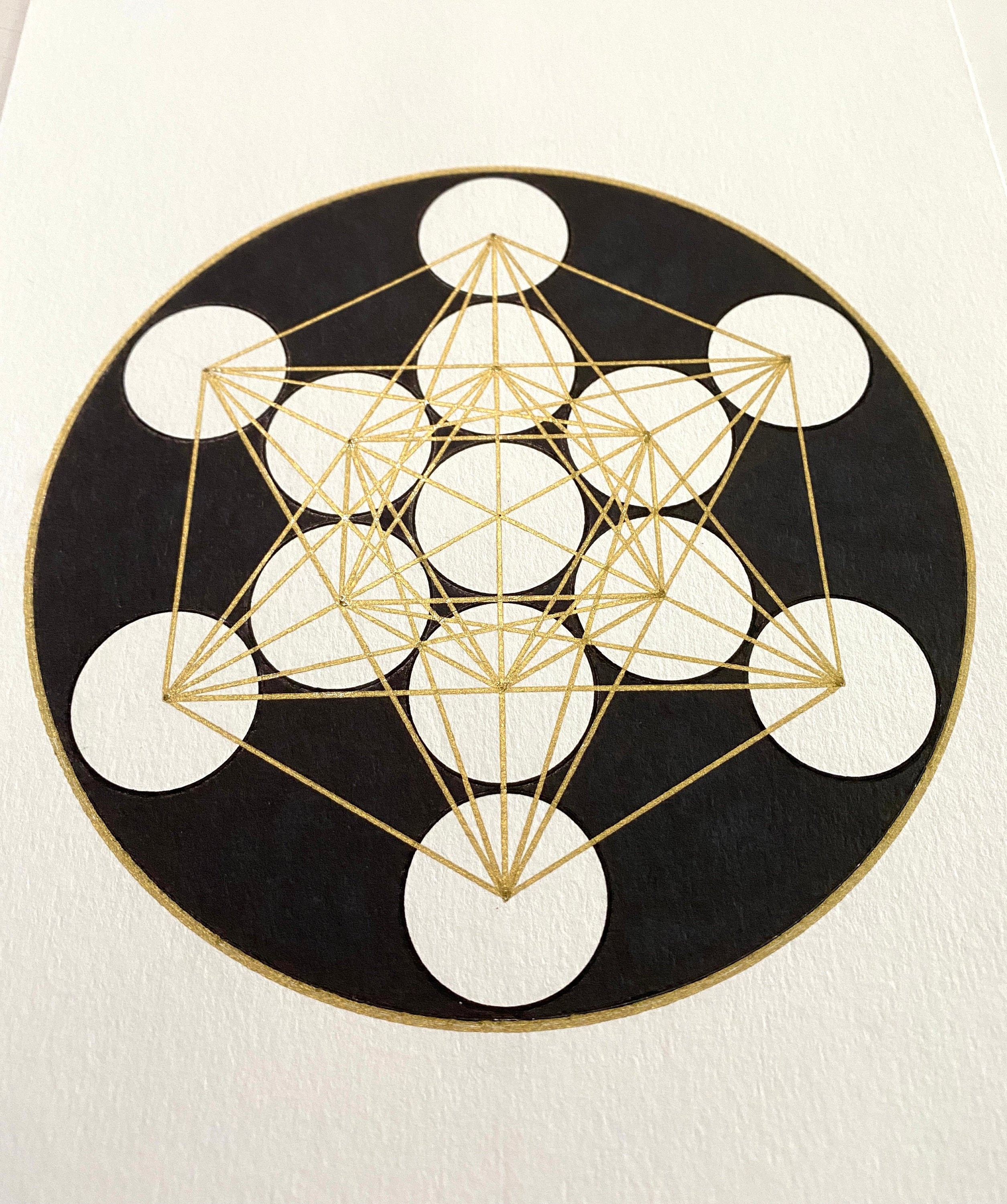 Golden Metatron and Fruit of Life_sacred Geometry Ink Drawing - Etsy UK