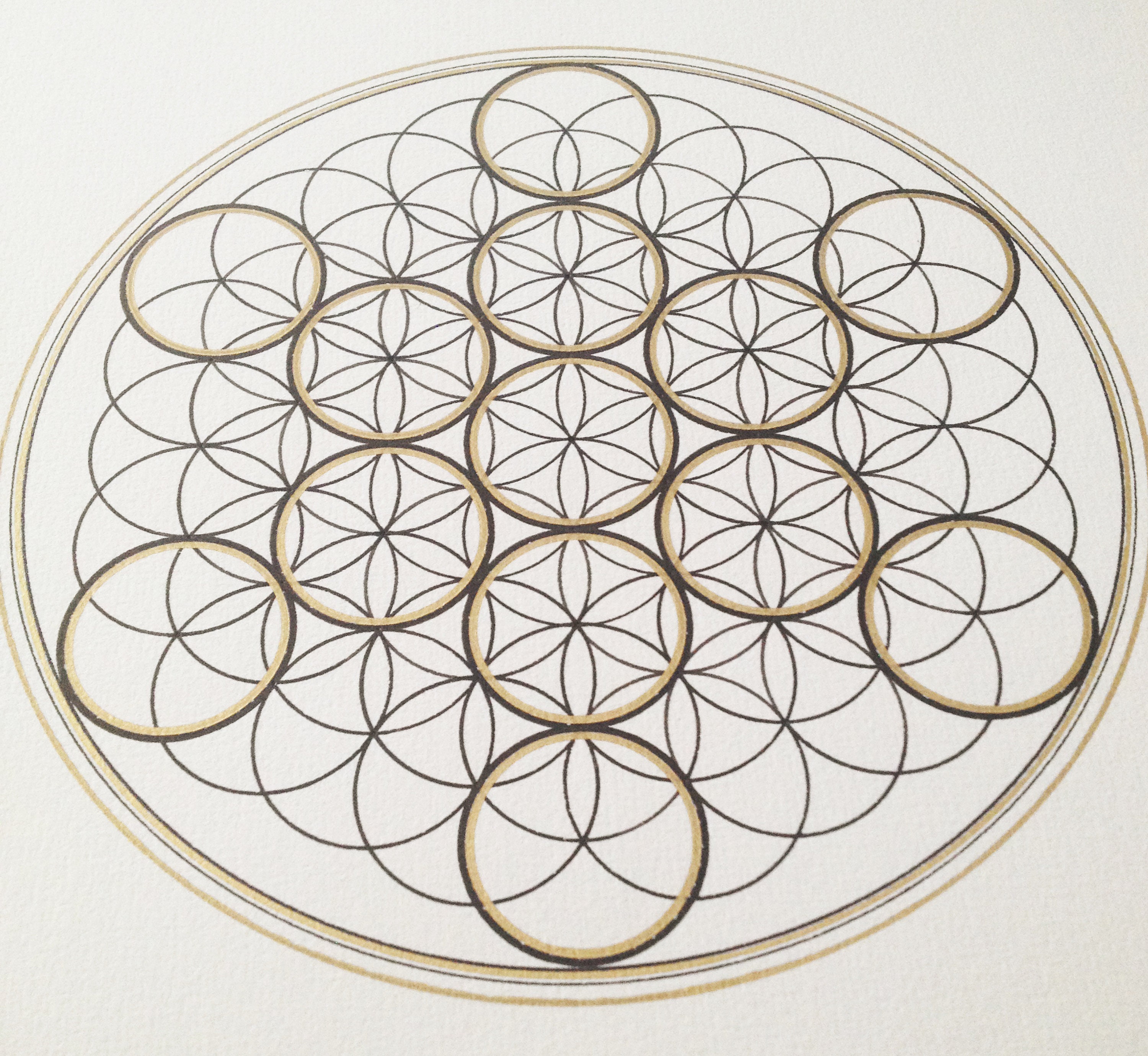 Fruit of Life and Flower of Life_sacred Geometry Signs_original ...
