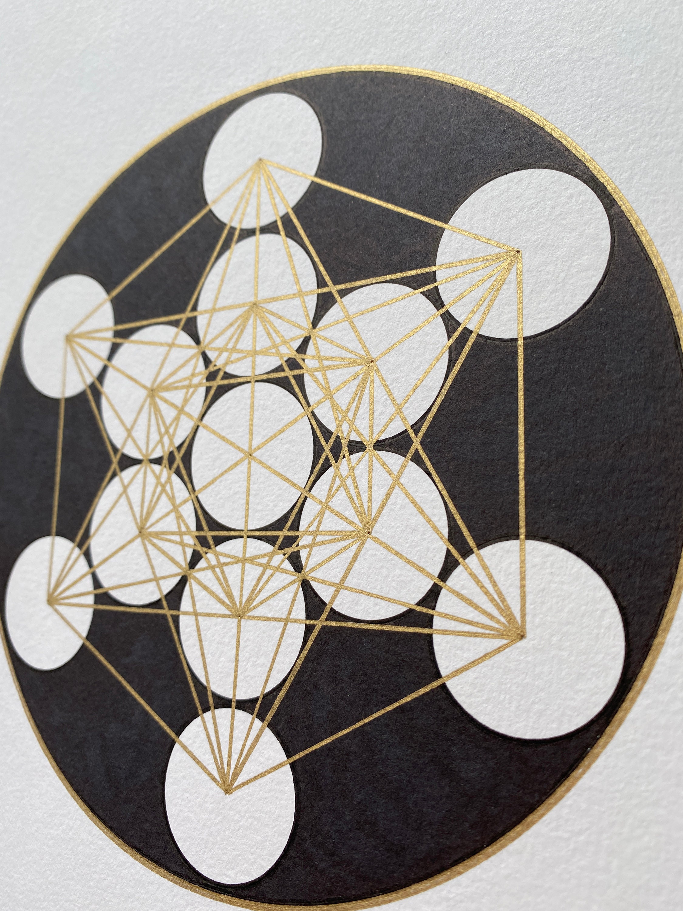 Golden Metatron and Fruit of Life_sacred Geometry Ink Drawing - Etsy UK