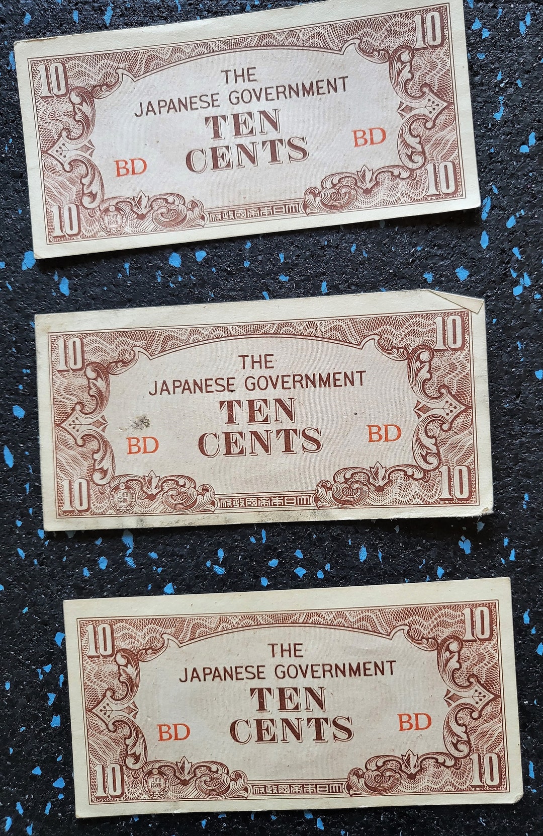 Set (#3) of WWII Japanese Government 10 Cent Paper Currency - Etsy
