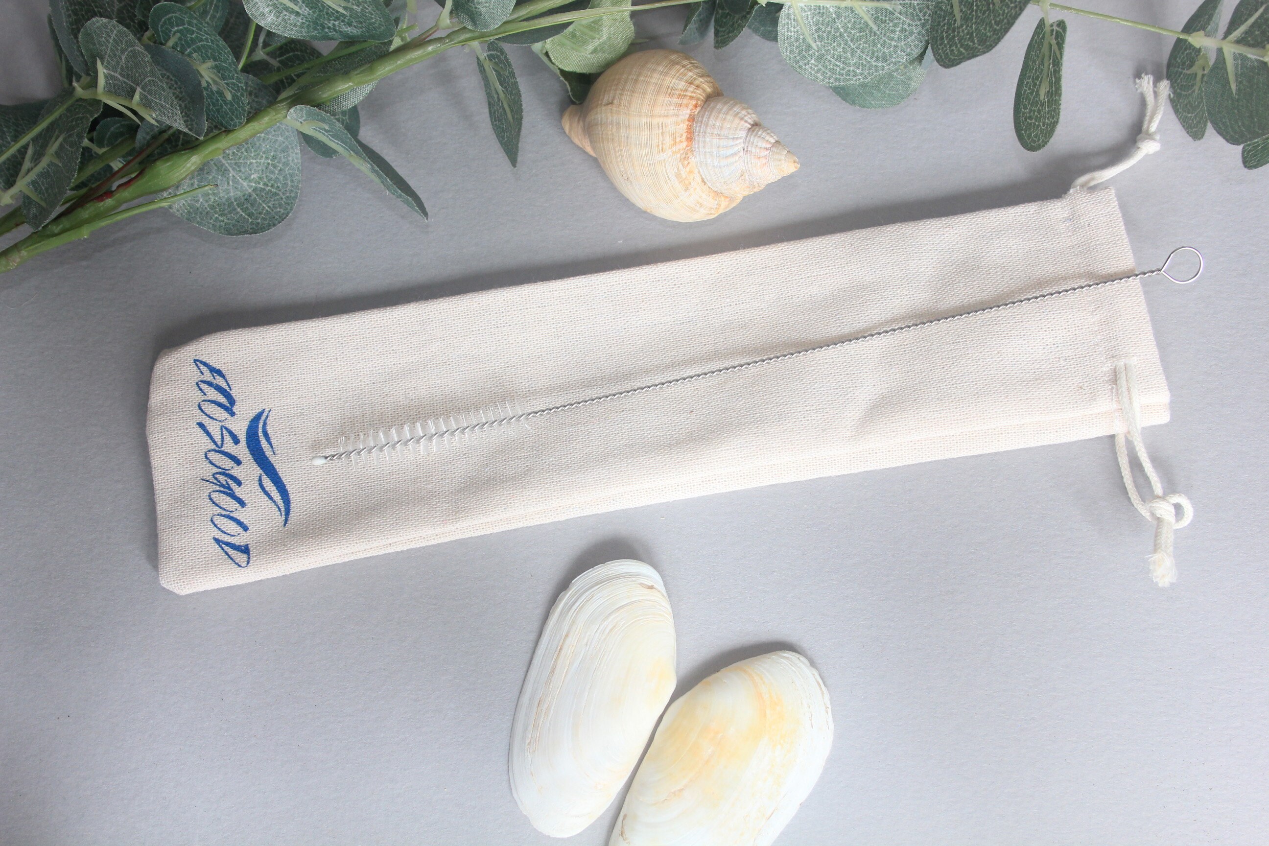 Large Silver Steel Straw / Straw Set With Bag & Cleaner - Etsy