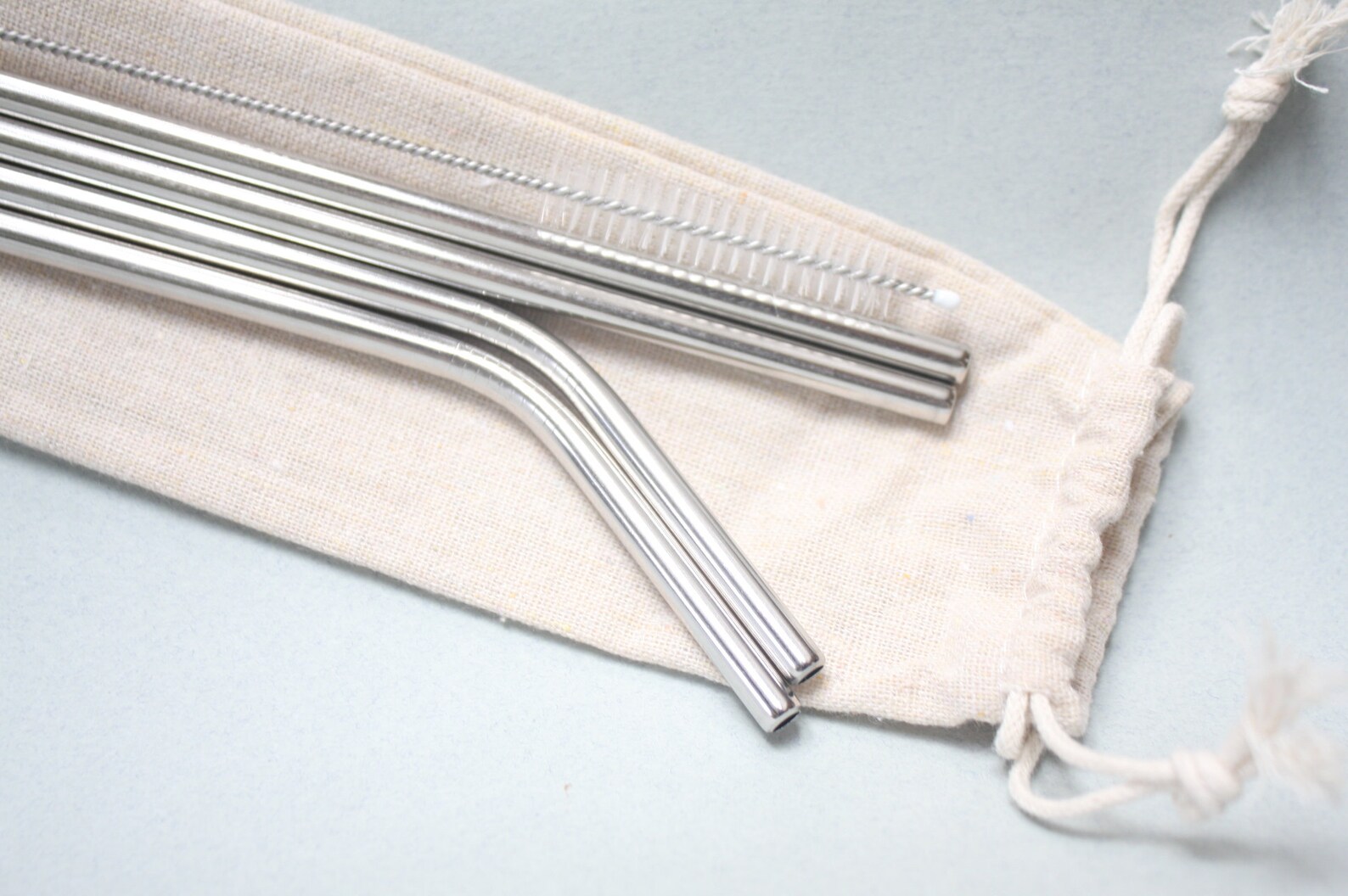 Set of 4 Eco Reusable Stainless Steel Mixed Straws and Straw | Etsy