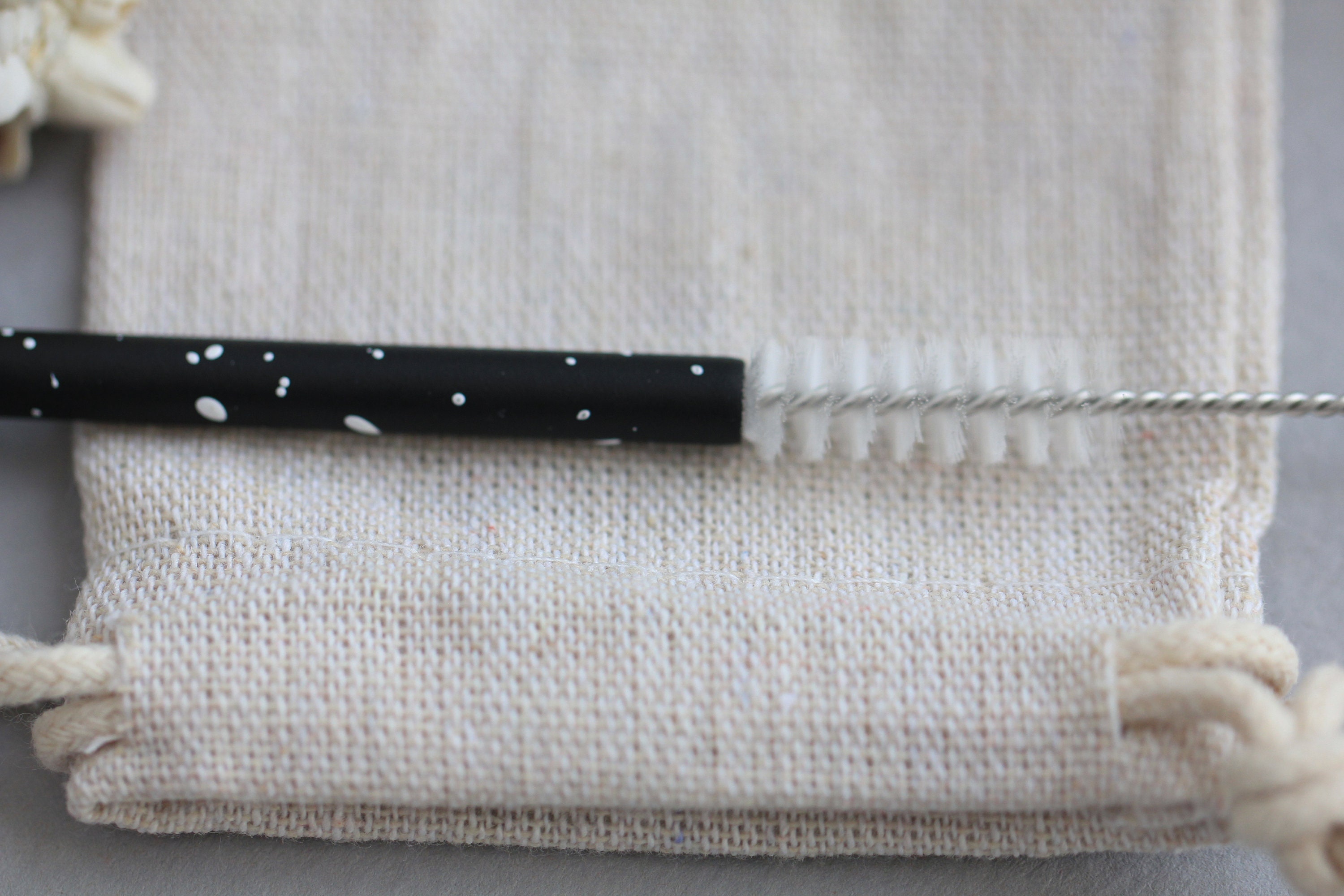 Black & White Paint Splatter Straw / Straw Set with Pouch and | Etsy