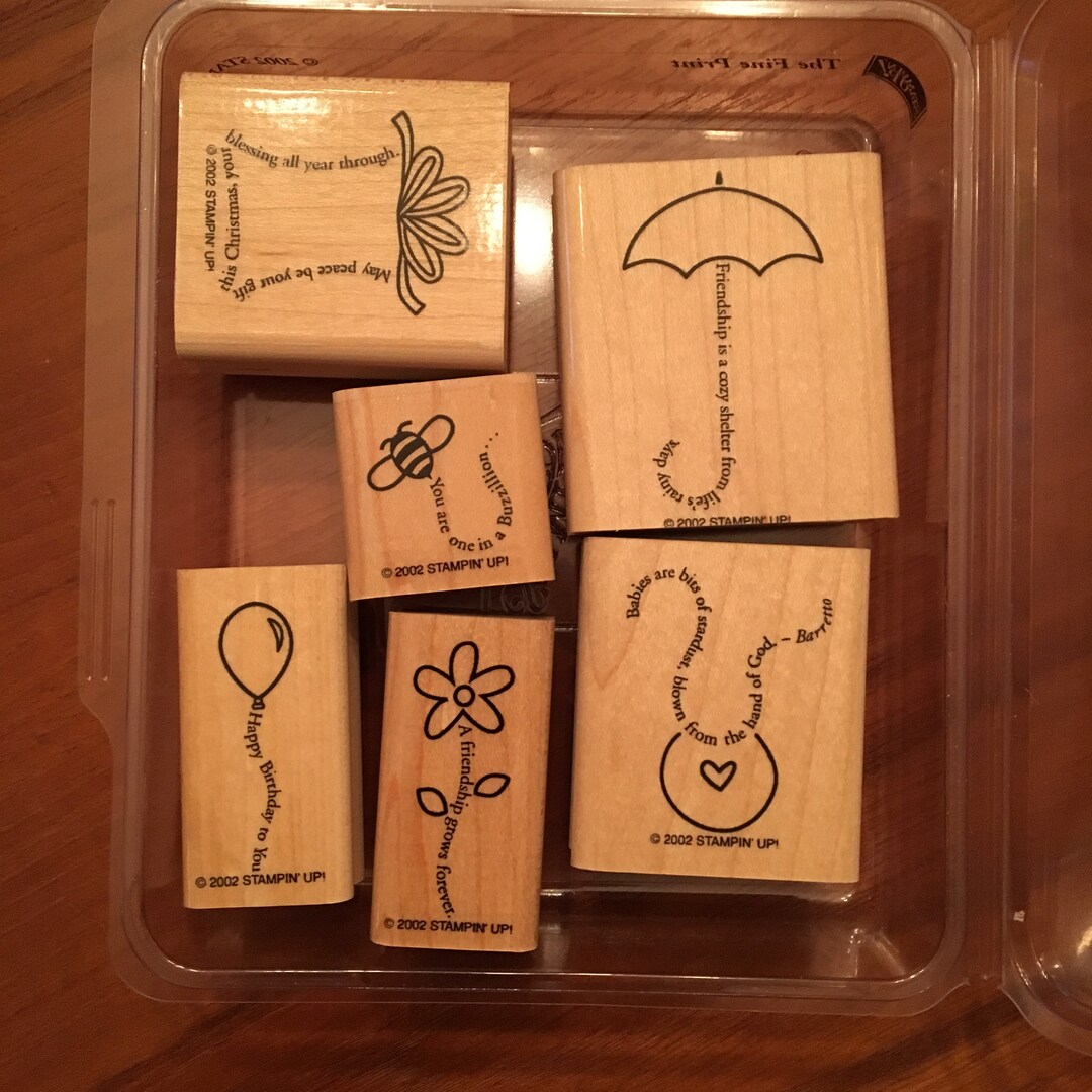 The Fine Print Stampin' up Retired Rubber Stamps: "the FINE Print" New ...