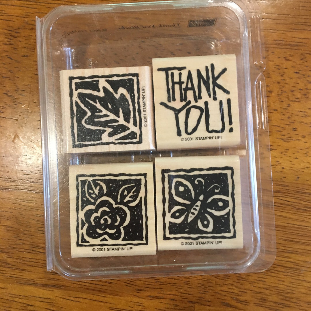 Thank You Blocks Stampin' up Retired Rubber Stamps: "thank YOU Blocks ...
