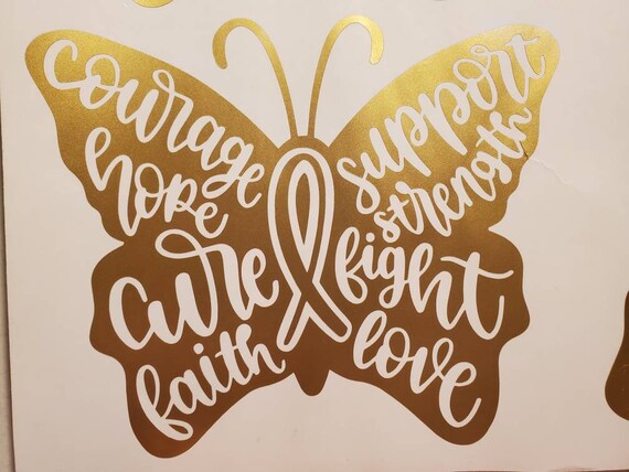 Childhood Cancer Awareness Car Decal | Etsy