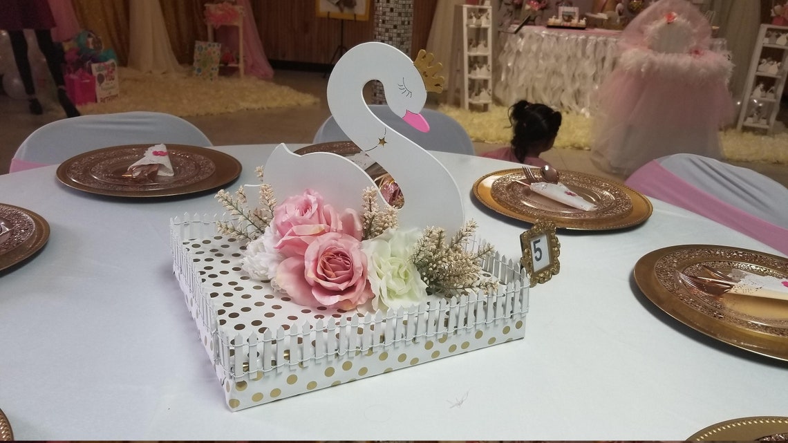 Princess Swan for Centerpiece Swan Cake Topper Princess Swan Birthday ...