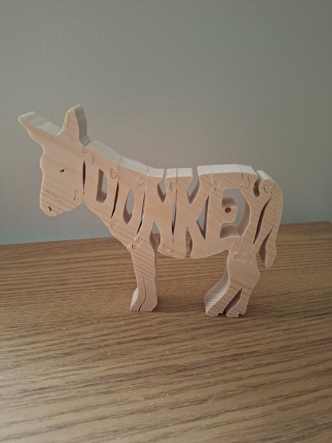 Donkey Wooden Puzzle Great Handmade Gift Ideas Great Gift for Donkey or ...