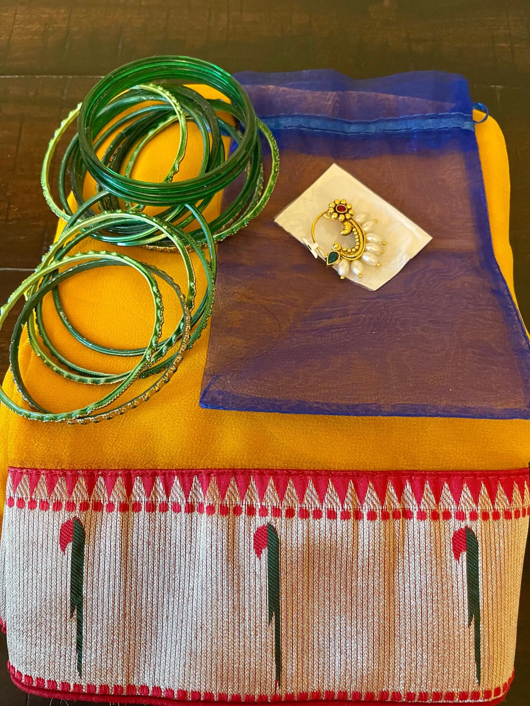 Maharashtrian Traditional Nath Non Pierced With Rice Pearls - Etsy