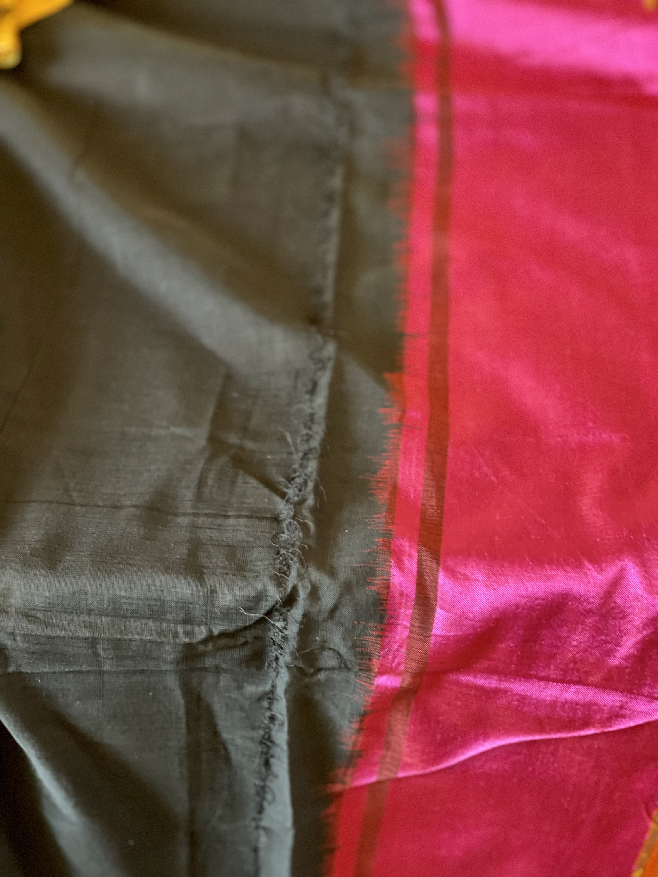 Traditional Cotton Irkal/ilkal Saree in Black/mustard Border - Etsy