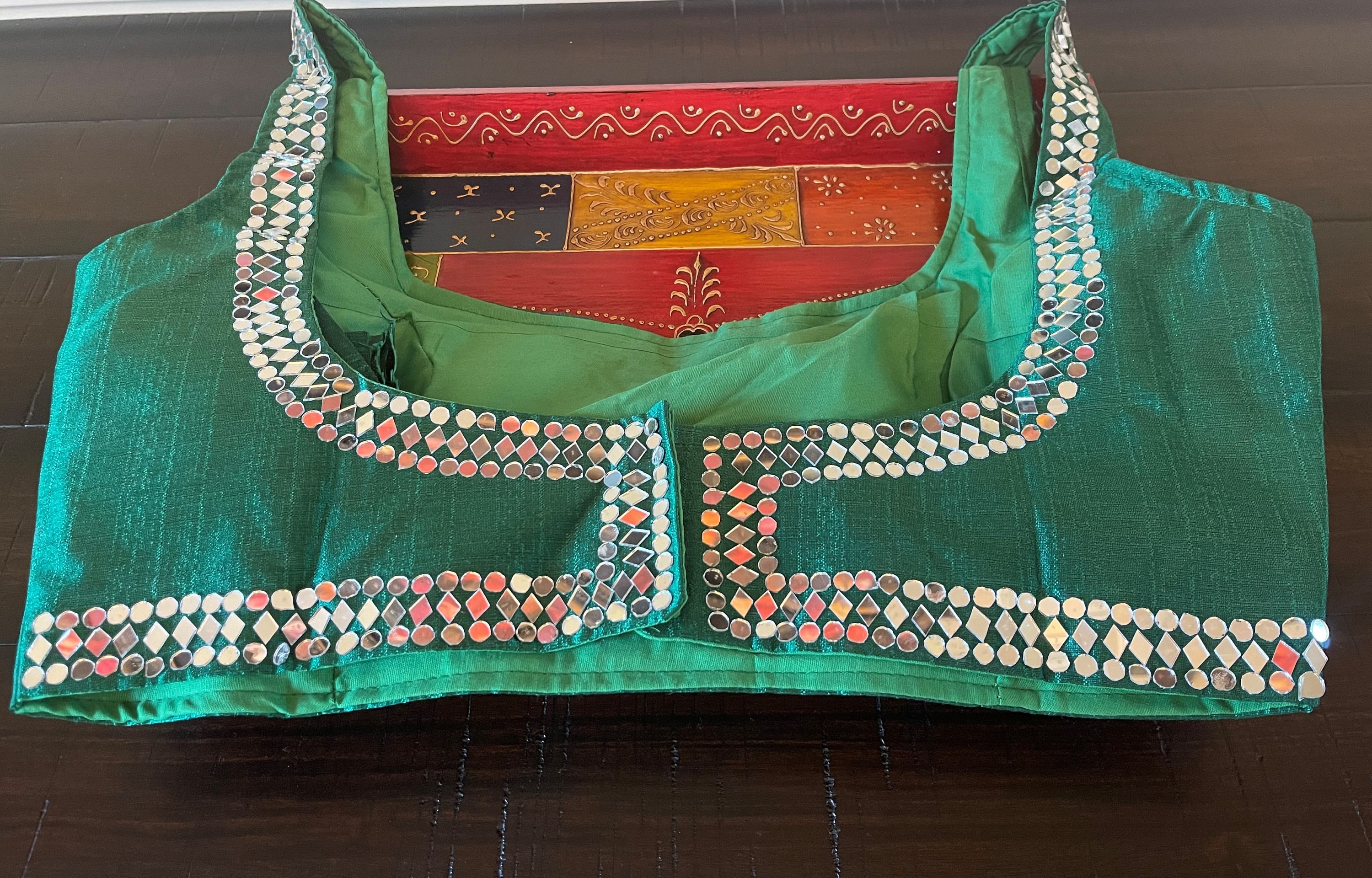 Womens Mirror Work Saree Blouses - Etsy
