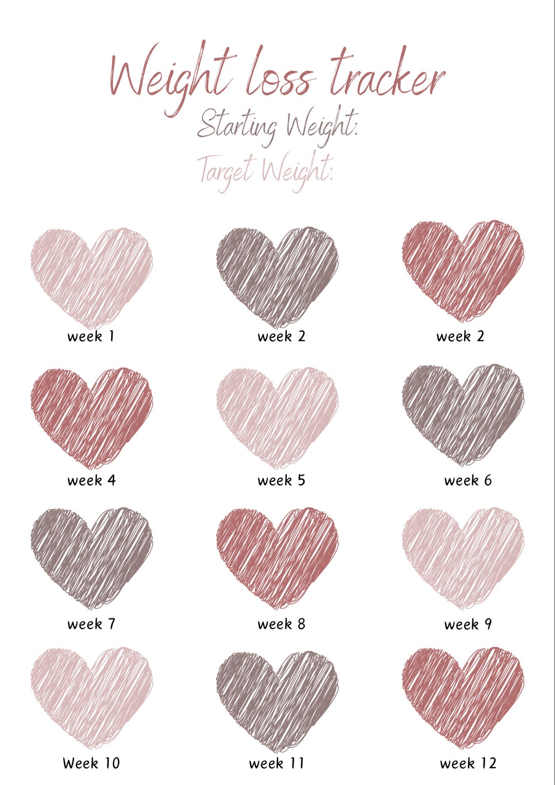 Weight Loss Tracker - Etsy