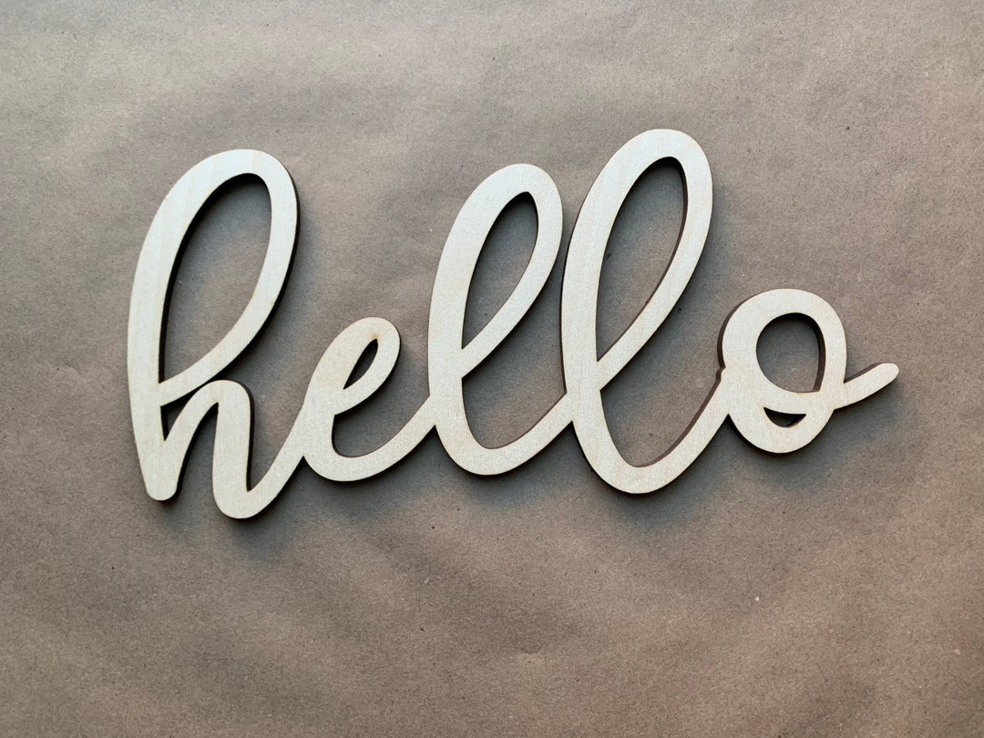 Hello Wood Cutout-wreath Making-3 - Etsy