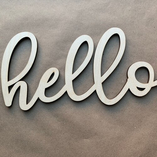 Hello Wood Cutout-wreath Making-3 - Etsy