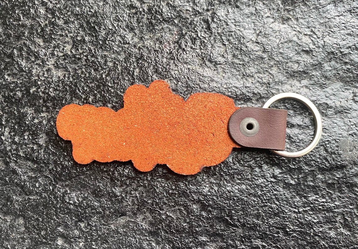 Large Leather Laser Engraved Personalized Keychain great for | Etsy