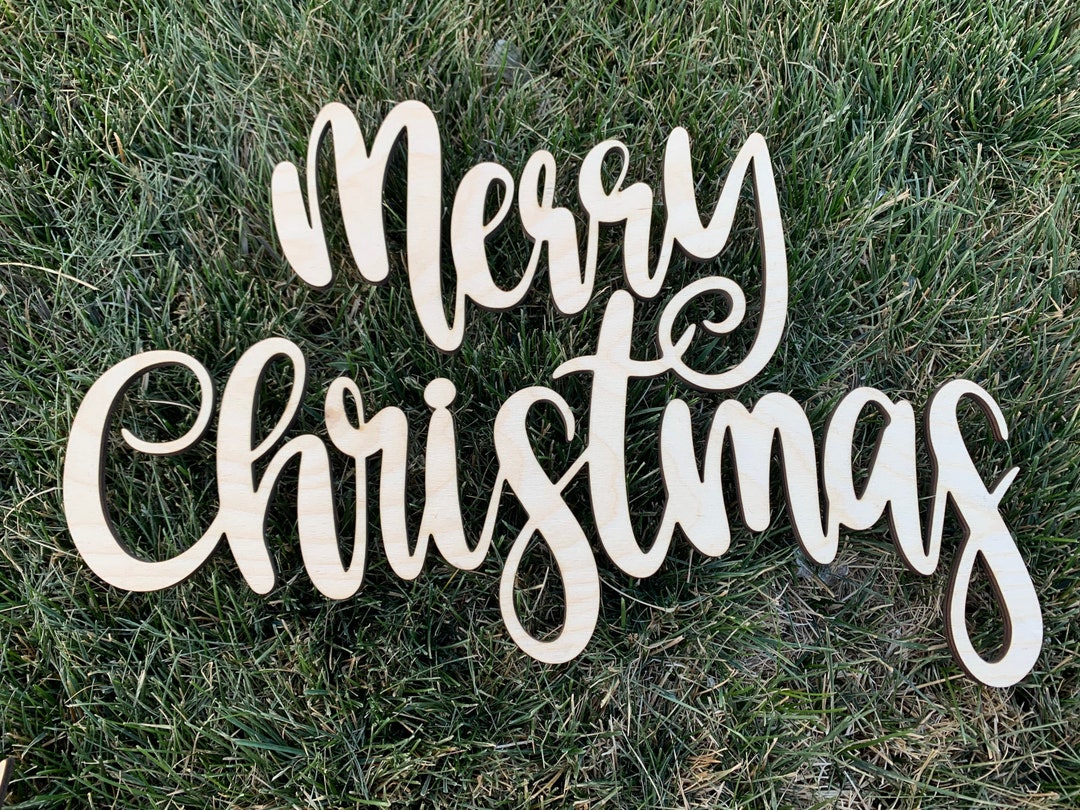 Merry Christmas Wood Cutout-wreath Making - Etsy