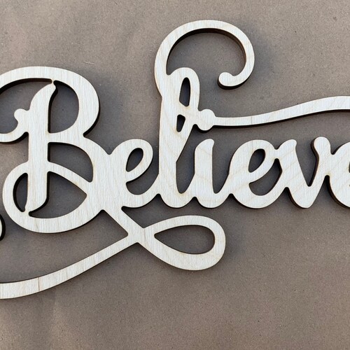Believe Wood Cutout-wreath Making - Etsy