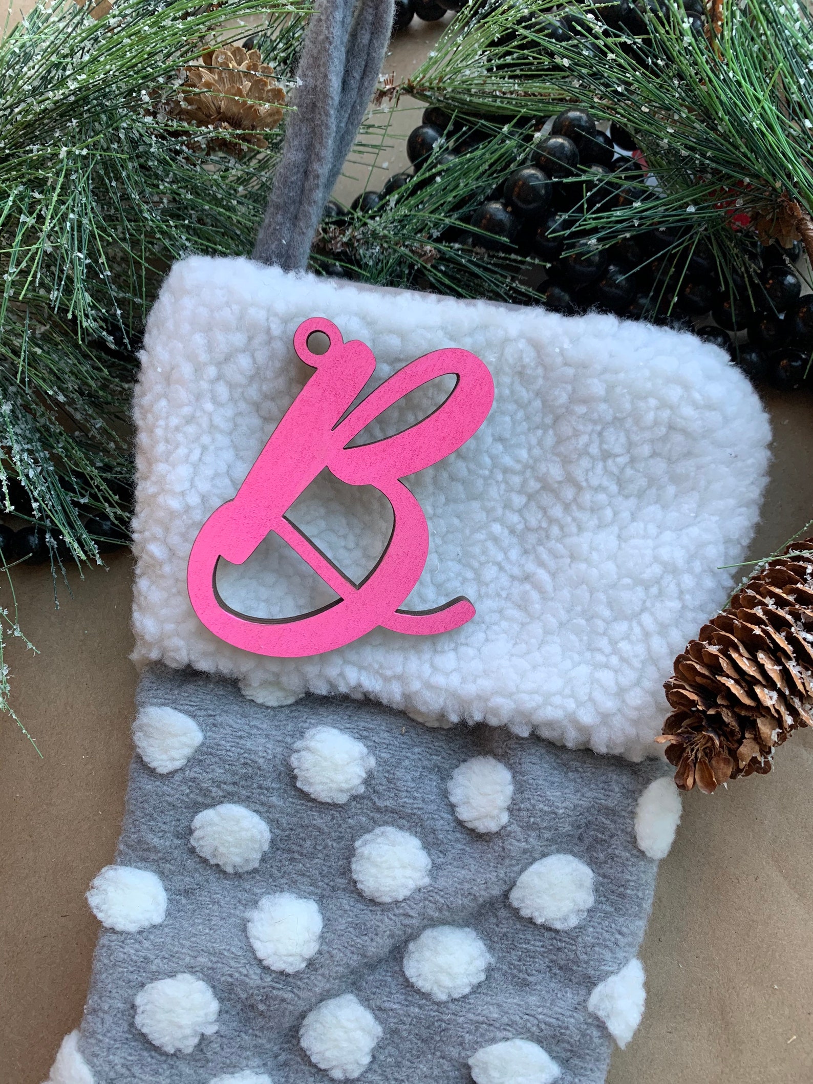 Monogram 1/4 Inch Thick Stocking Name Tag Laser Engraved - Etsy