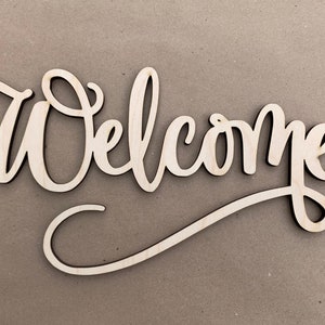 Welcome Wood Cutout-wreath Making - Etsy