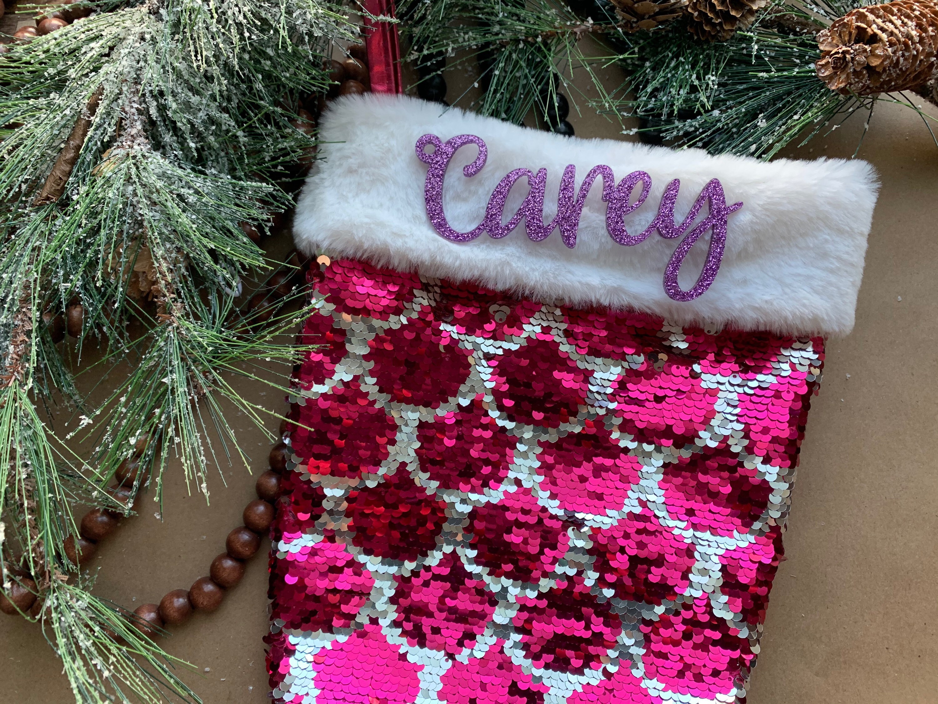 Acrylic Stocking Name Tag Laser Engraved Personalized Fast | Etsy