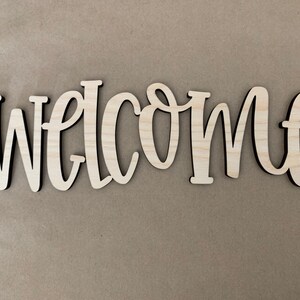 Welcome Wood Cutout-wreath Making-13 | Etsy