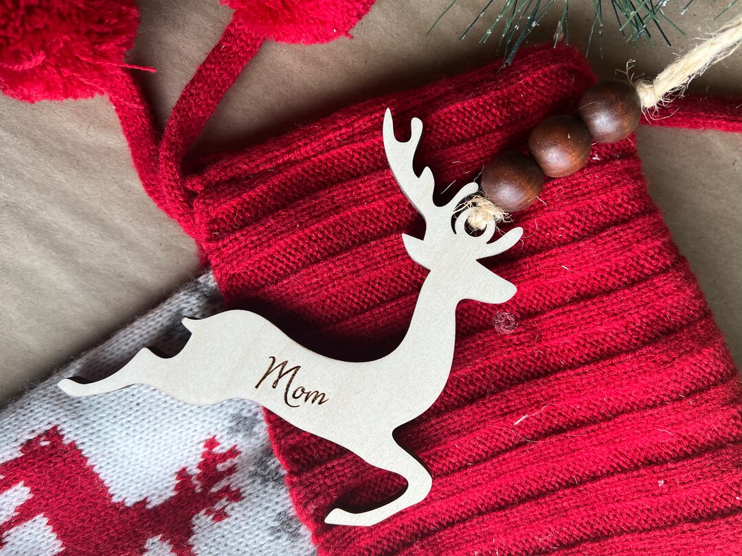 Deer Present Name Tags or Stocking Name Tags - Etsy