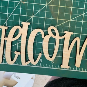 Welcome Wood Cutout-wreath Making-13 - Etsy
