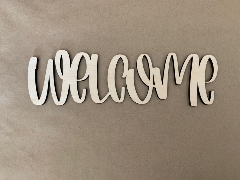 Welcome Wood Cutout-wreath Making-15 - Etsy