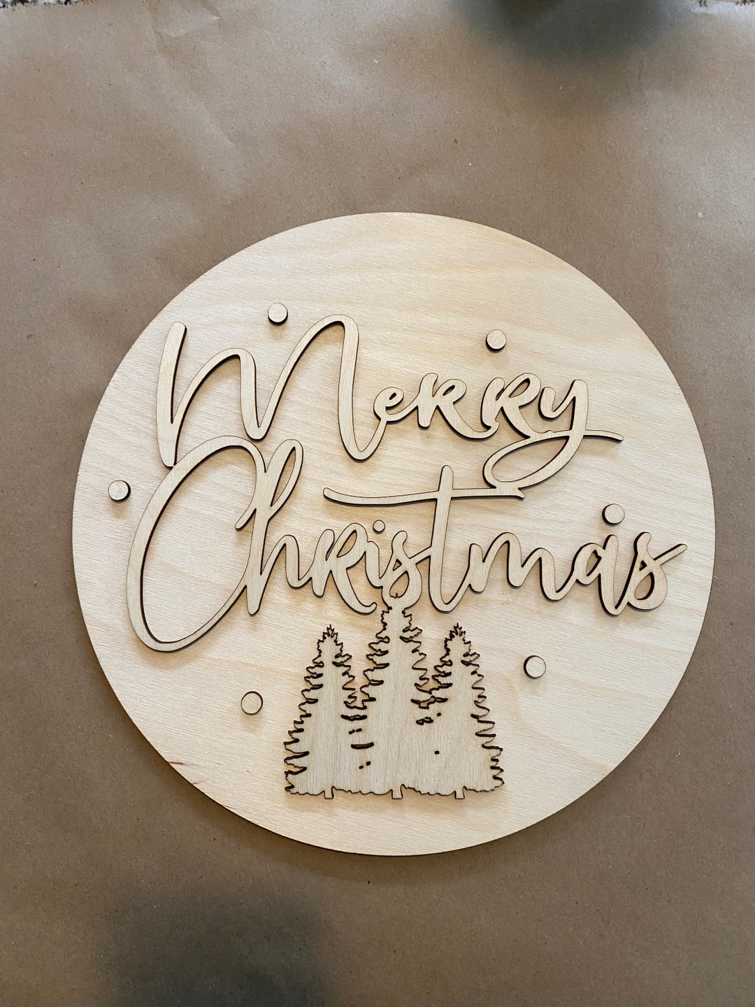 Merry Christmas DIY Circle Round Kit - Etsy