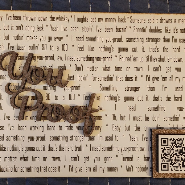 Song Art With Qr Code - Etsy