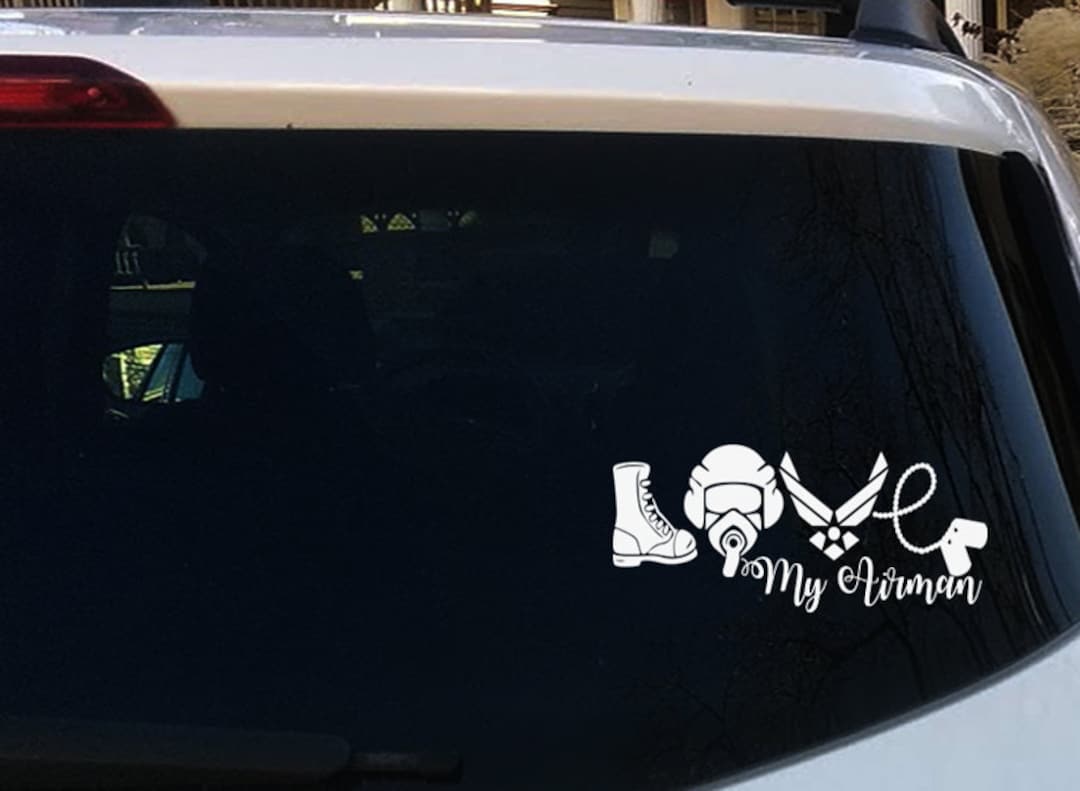 Love My Airman Military Vinyl Window Decal Bumper Sticker - Etsy