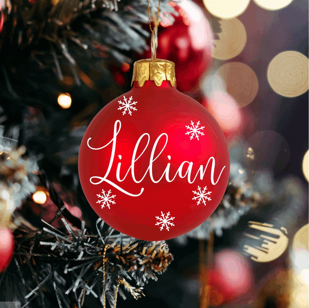 STANDARD SIZE, Personalized Christmas Bulb, Secret Santa, Teacher ...