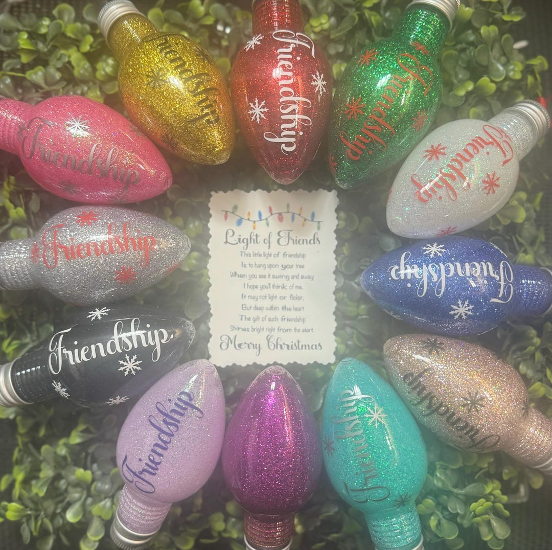 Light of True Friendship Ornament,ornament for Friends, Glitter ...