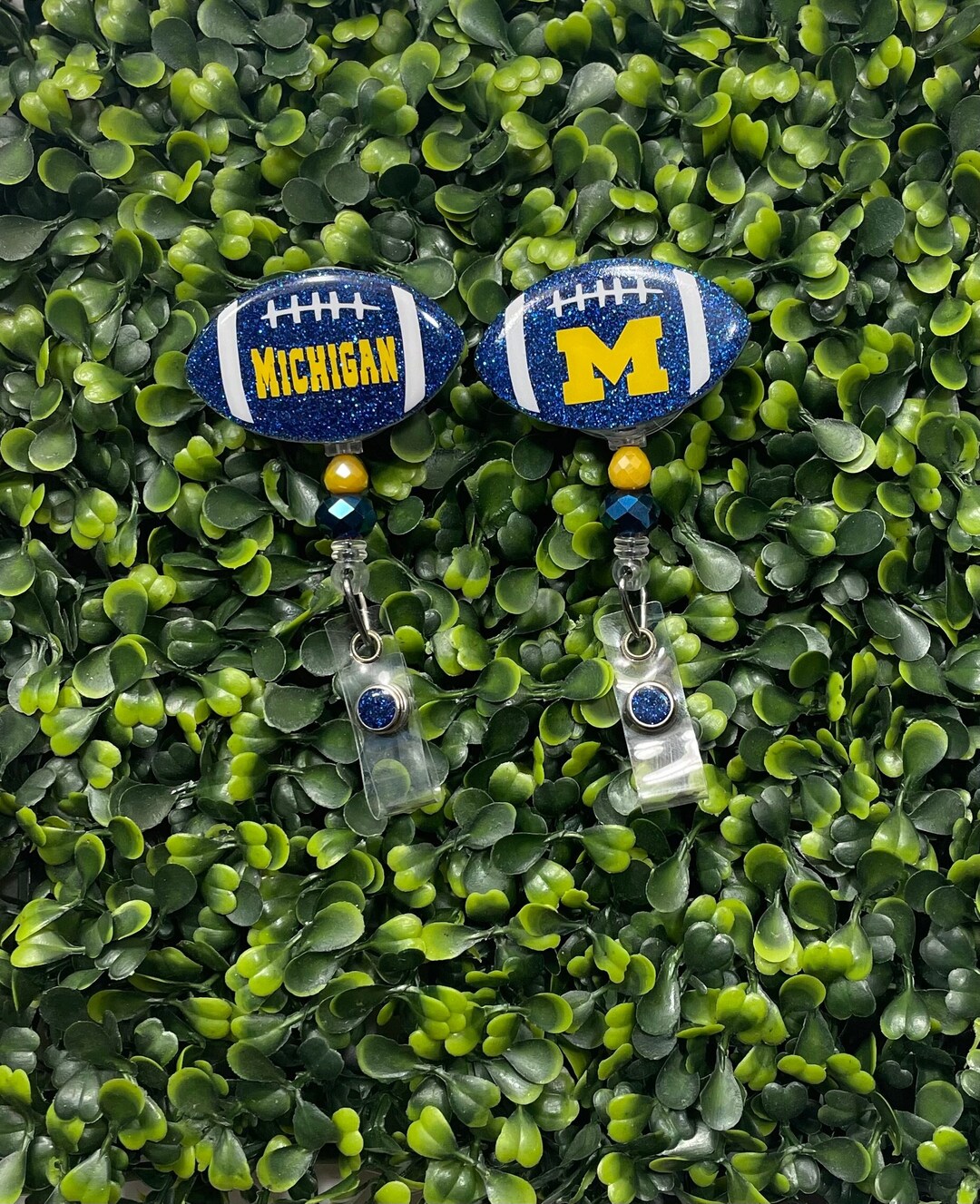 Michigan Badge Reel, Nursing Badge Reel, Football, ID Holder - Etsy