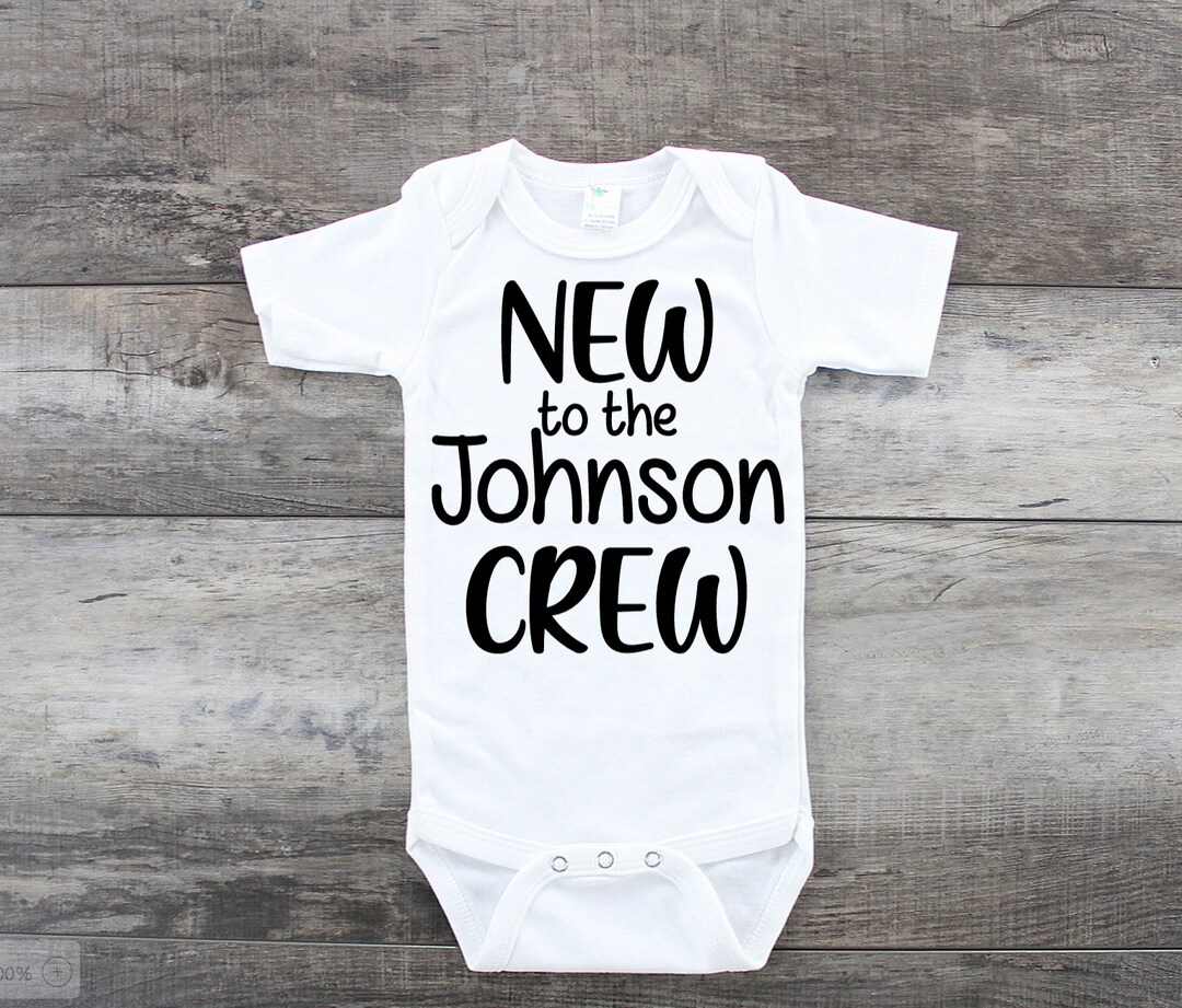 New to the Crew Custom Bodysuit, Personalized Baby Shower Gift, Baby ...