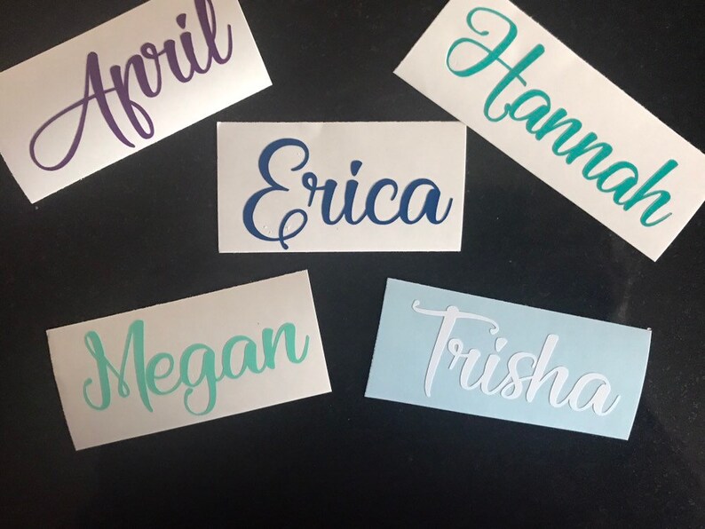 Name Decals,custom Stickers, Custom Vinyl Decals, Car Decals, Design ...