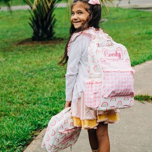 Kids Lunch Bag, Matching Backpack, Rainbow Backpack, Personalized ...