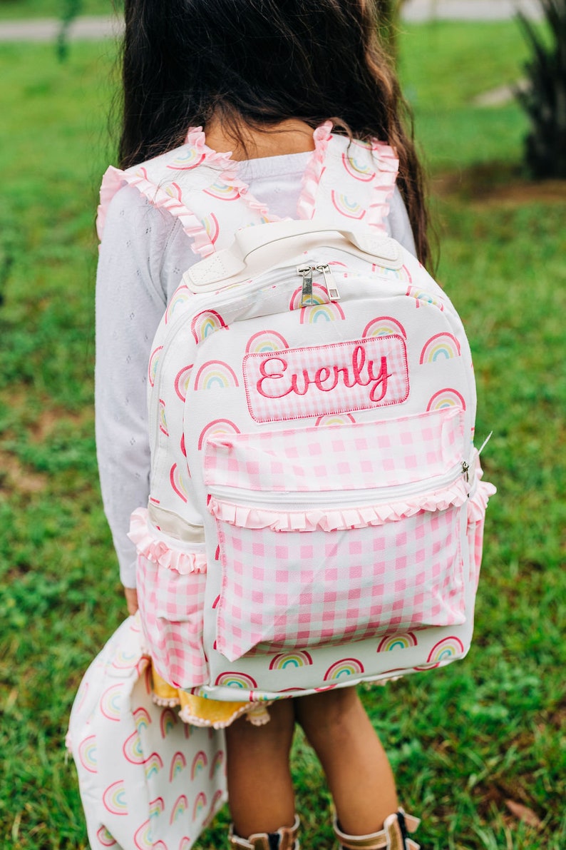 Kids Lunch Bag Matching Backpack Rainbow Backpack - Etsy