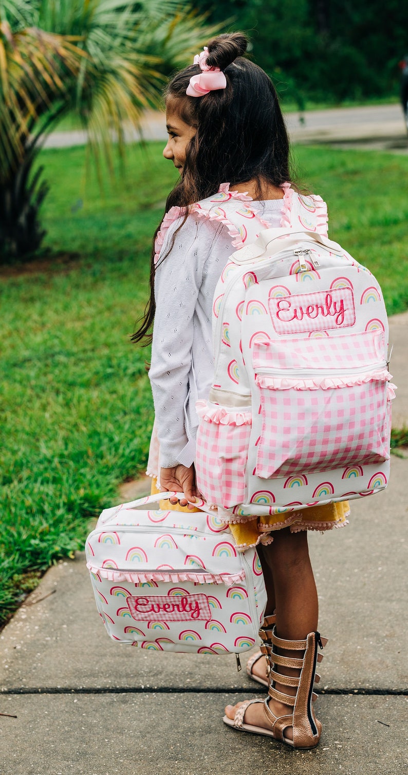 Kids Lunch Bag Matching Backpack Rainbow Backpack - Etsy