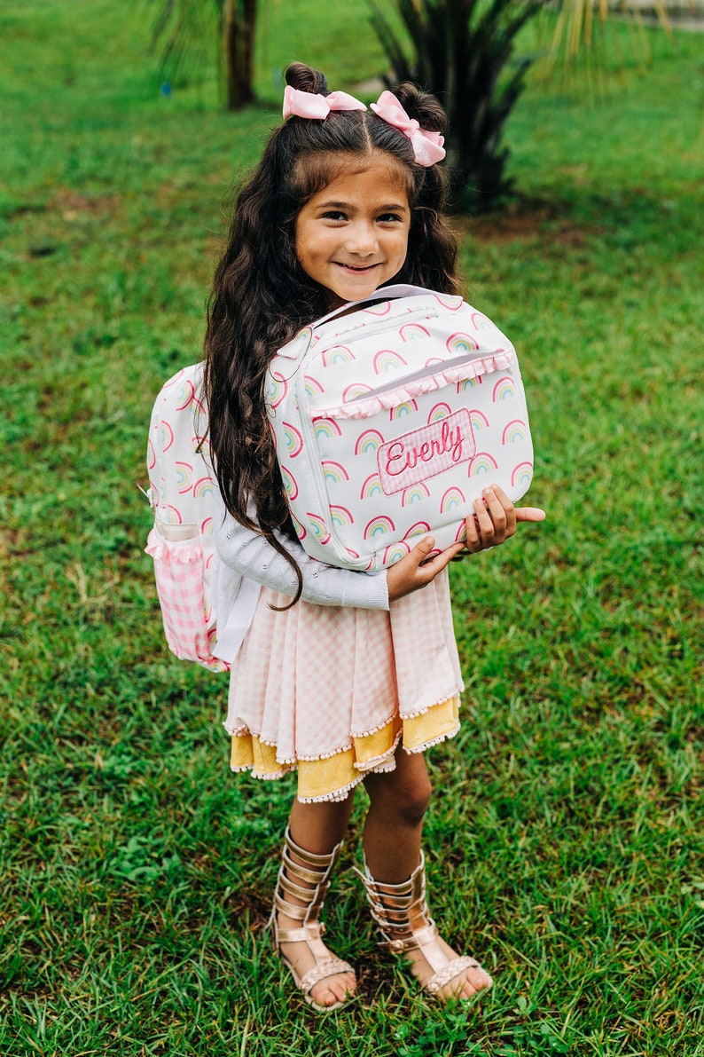 Kids Lunch Bag Matching Backpack Rainbow Backpack - Etsy