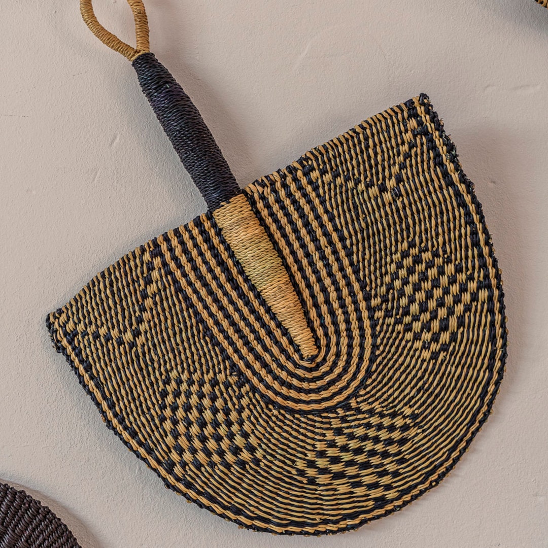 BUGA: Handmade Checked Hand Fan - Etsy