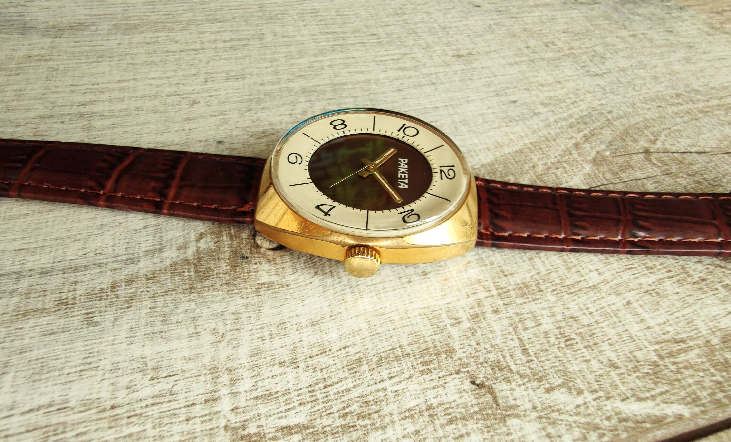 Raketa 19 Jewels Gold Plated USSR Wristwatch Cal. 2609.НП Soviet Union ...